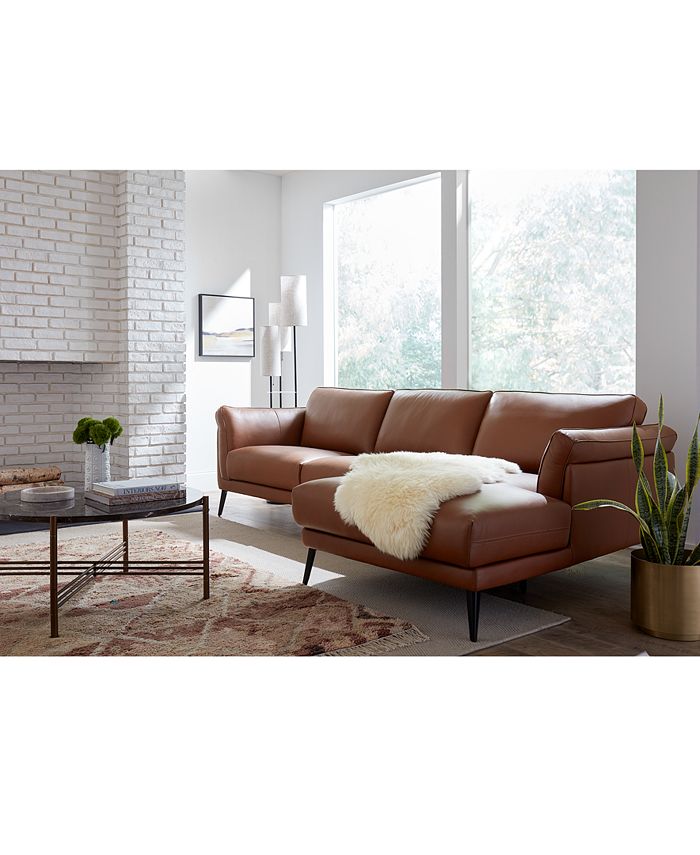 Furniture Keery Leather Sofa Collection, Created for Macy's - Macy's