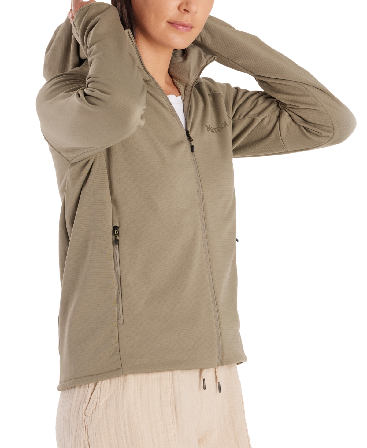 Marmot Womens Leconte Fleece Full-Zip Hoodie - Vetiver