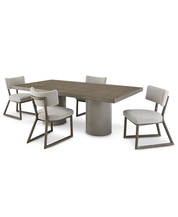 Bernhardt Fantasia 5pc Dining Set (Table + 4 Side Chairs) - Macy's
