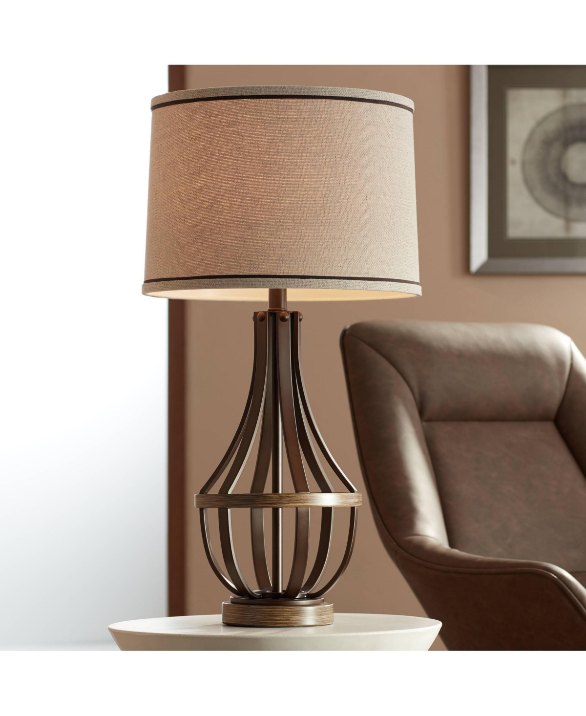 Click here for Franklin Iron Works Louanne Industrial Table Lamp... prices