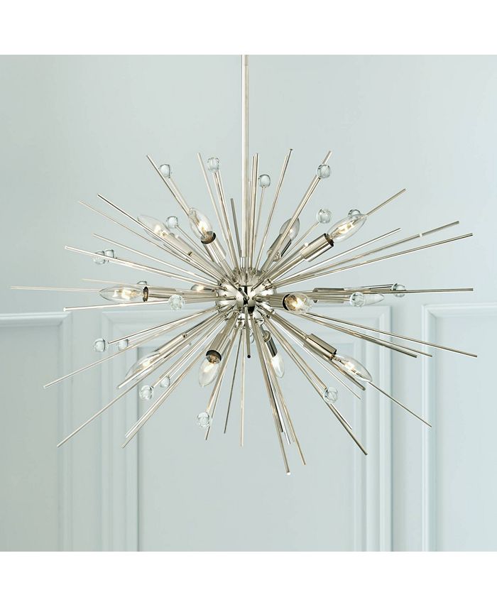 Possini Euro Design Janae Polished Nickel Sputnik Chandelier Lighting ...