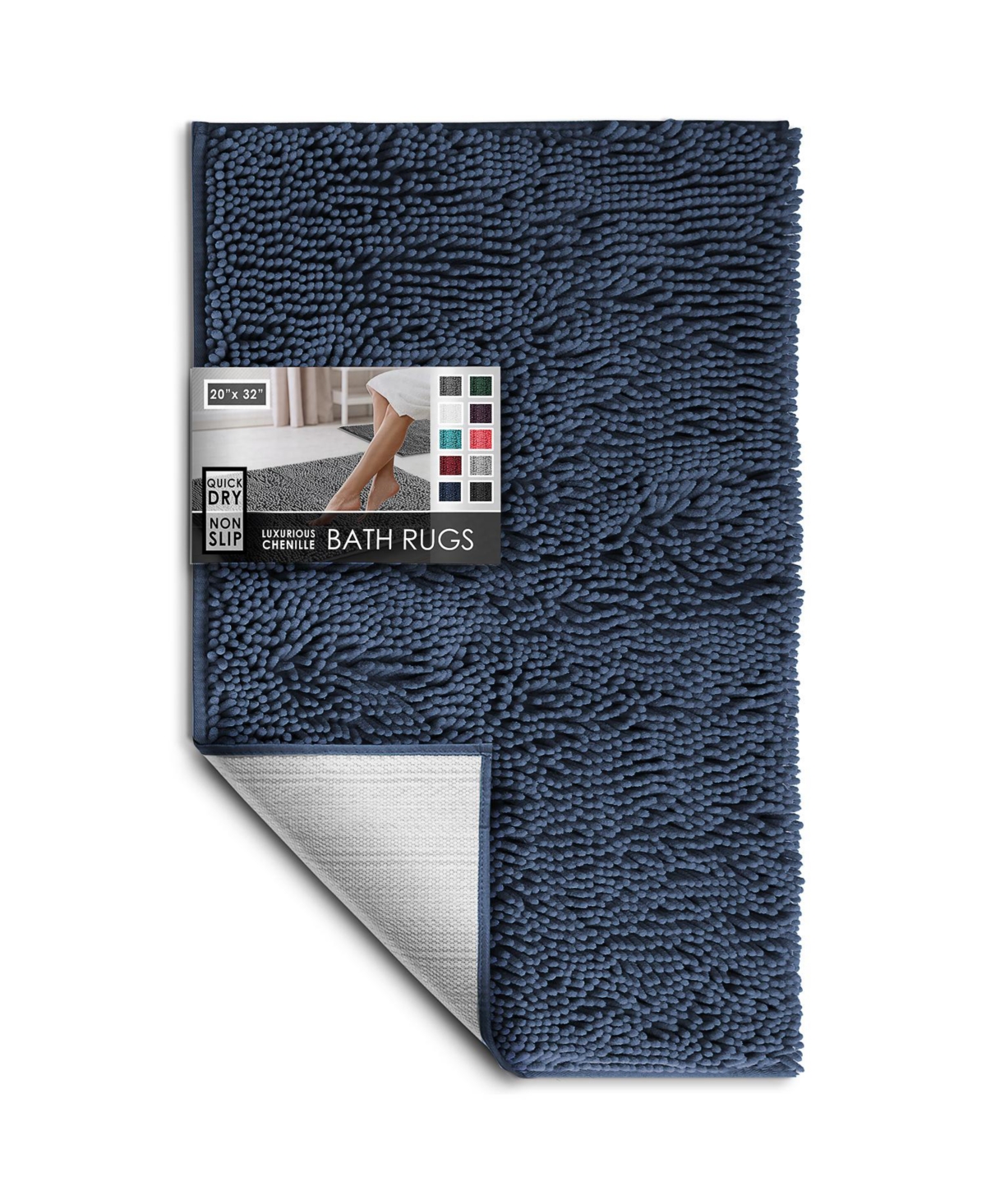 Click here for Ultra Soft Non-Slip Chenille Bath Rug - Quick Dry... prices