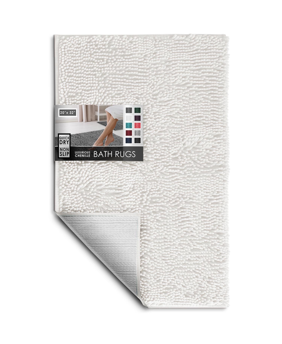 Click here for Ultra Soft Non-Slip Chenille Bath Rug - Quick Dry... prices