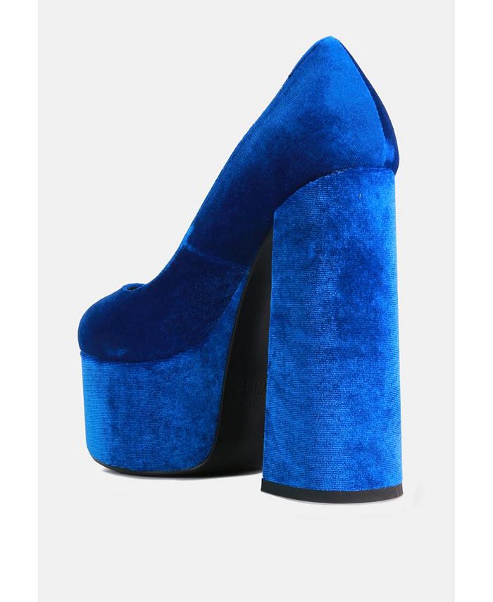 London Rag old novelty platform heel velvet pumps - Macy's