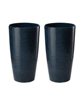 Glitzhome 22.5" H Oversized Set of 2 Turquoise Resin and Stone Faux ...