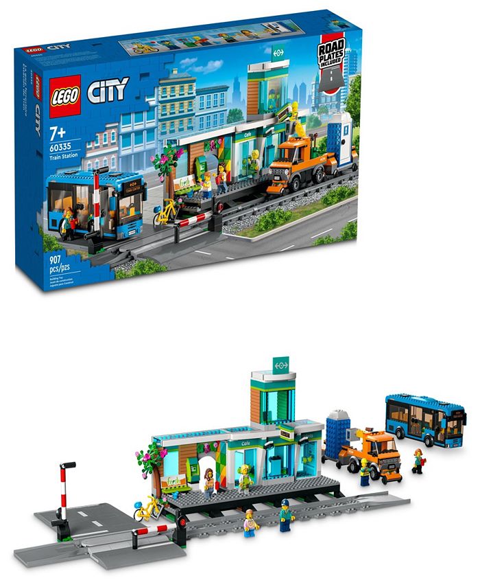 LEGO® City Train Station 60335 Toy Building Set with 6 Minifigures - Macy's