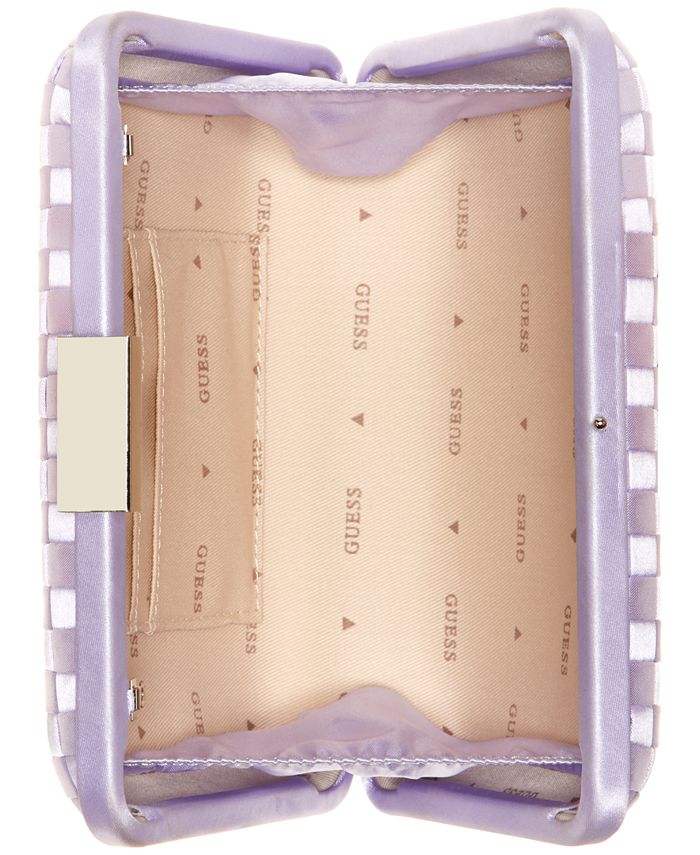 GUESS Twiller Minaudiere Satin Small Crossbody - Macy's