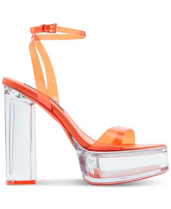 Steve Madden Nova Lucite Platform Dress Sandals - Macy's