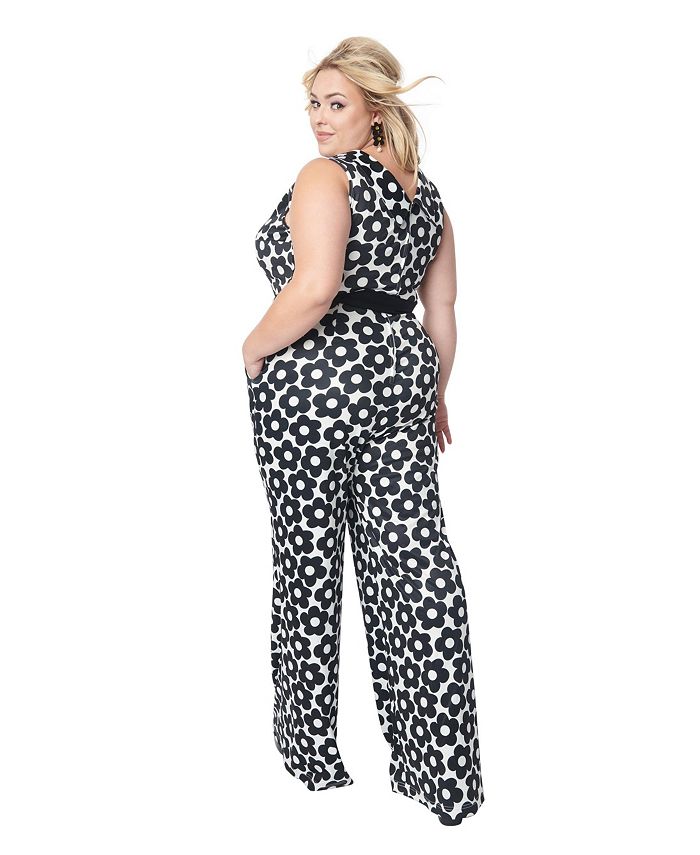 Smak Parlour Plus Size Knit Cowl Neck Sleeveless Jumpsuit Macys