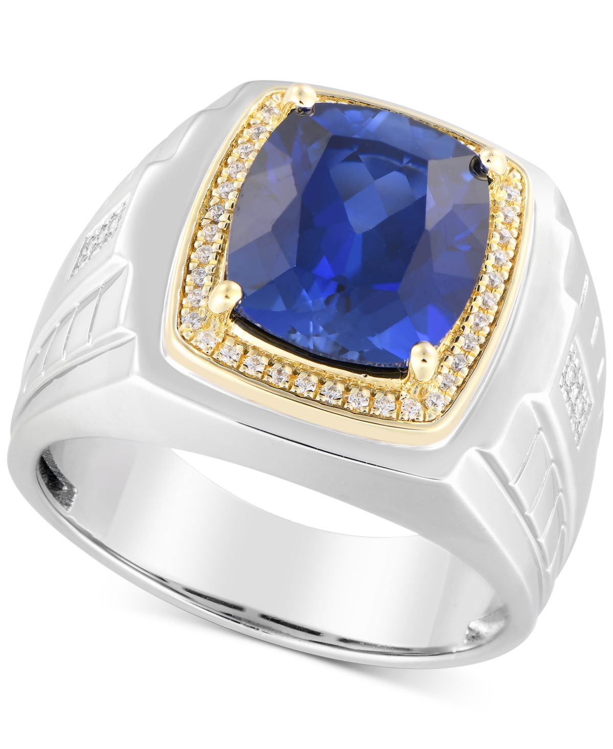 Click here for Mens Lab-Created Sapphire (7-1/2 ct. t.w.) & Diamo... prices