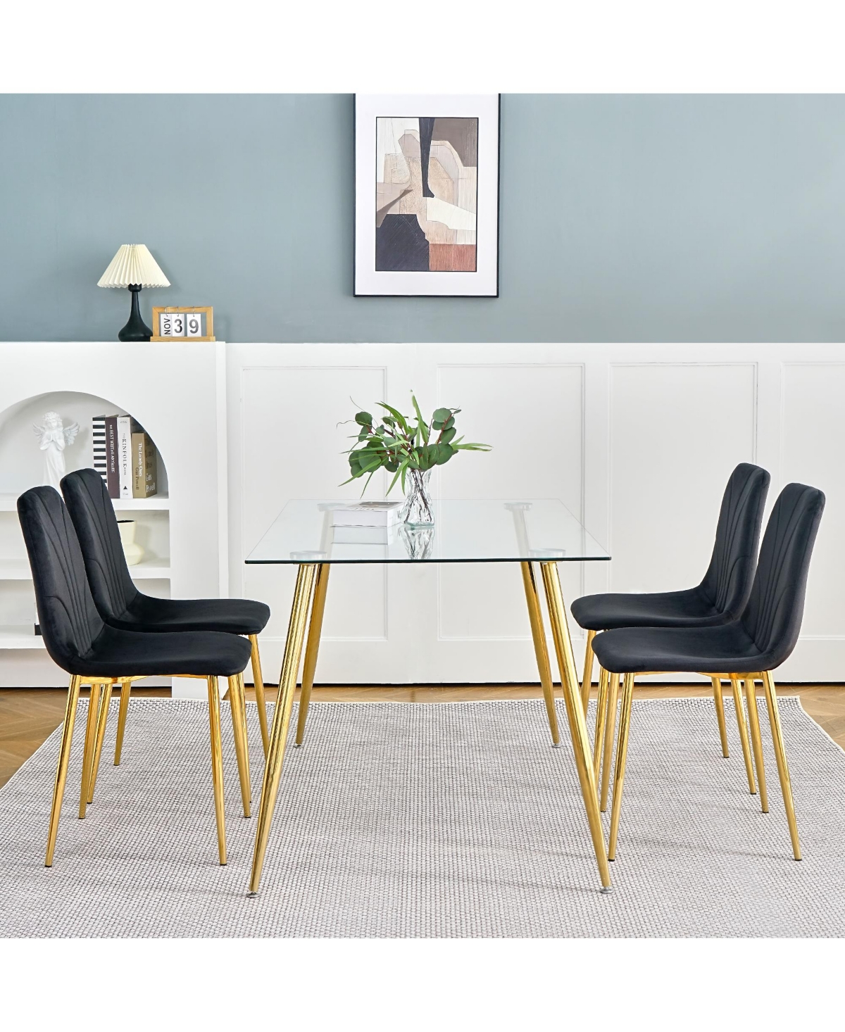 Click here for Simplie Fun Set of 4 Modern Black Dining Chairs -... prices