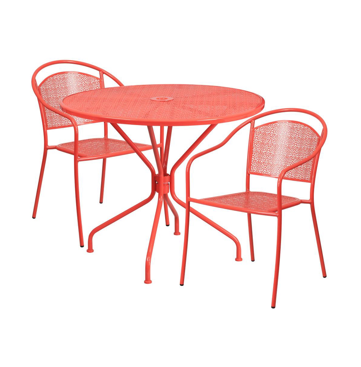 Click here for Commercial 35.25 Round Metal Garden Patio Table Se... prices