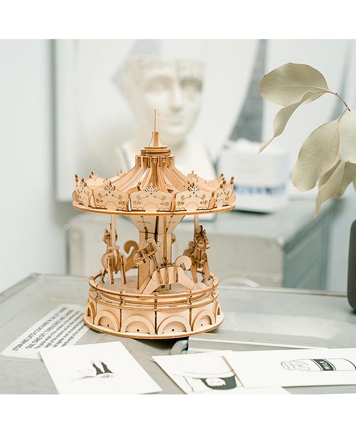 Robotime DIY Merry Go Round Toys - 3D Wooden Puzzle Toy - Assembly ...