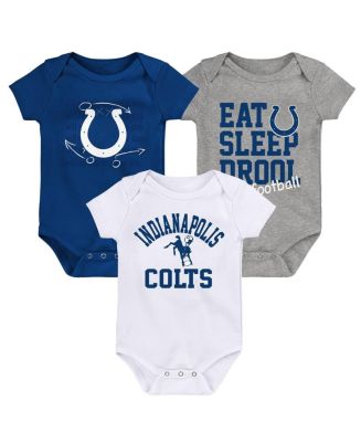 Baby Boys and Girls Royal, White, Heather Gray Indianapolis Colts Three ...