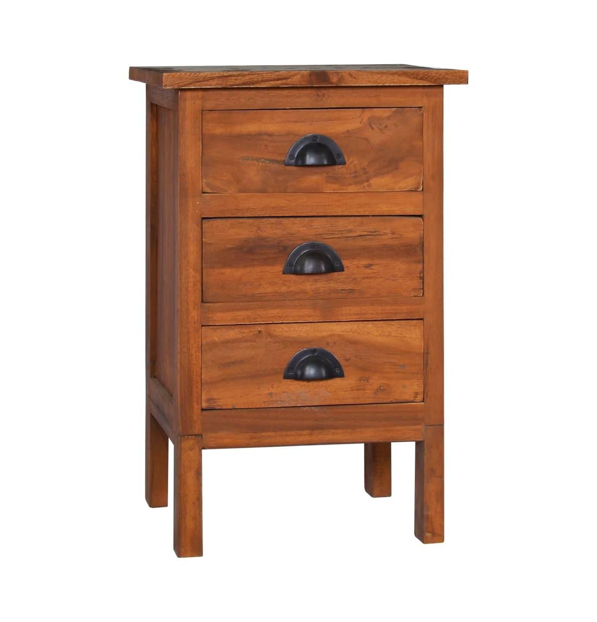 Click here for Bedside Cabinet 15.7x13.8x23.6 Solid Teak Wood - B... prices