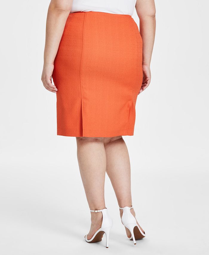Kasper Plus Size Textured Pencil Skirt Macys