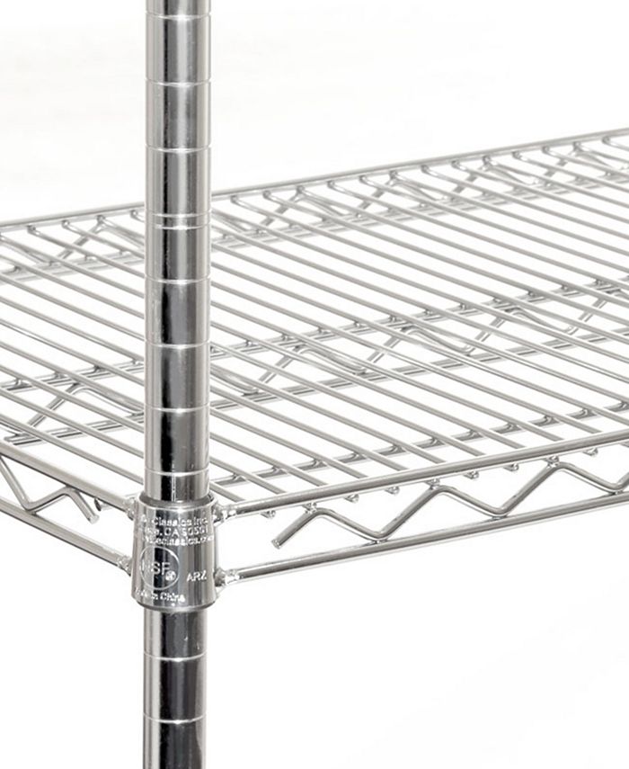 Seville Classics UltraDurable 5-Tier NSF Steel Wire Shelving System, 60 ...