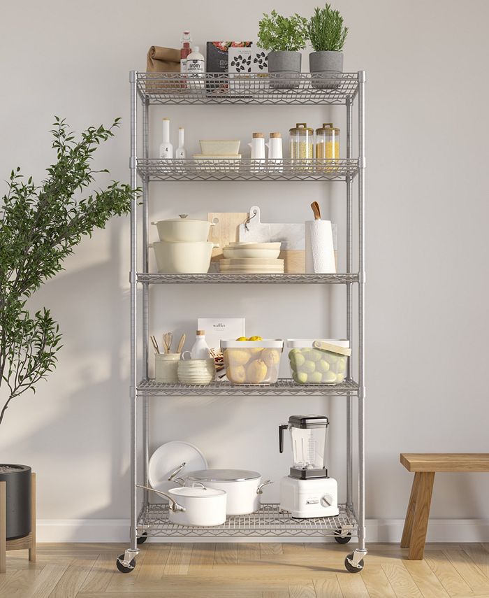 Seville Classics UltraDurable 5-Tier NSF Steel Wire Shelving System ...
