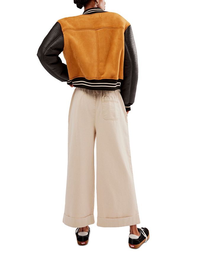 Free People Women's After Love Cuffed Cropped Pants - Macy's