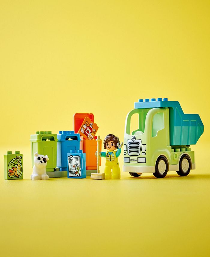 LEGO® DUPLO Town 10987 Recycling Truck Toy STEM Building Set - Macy's