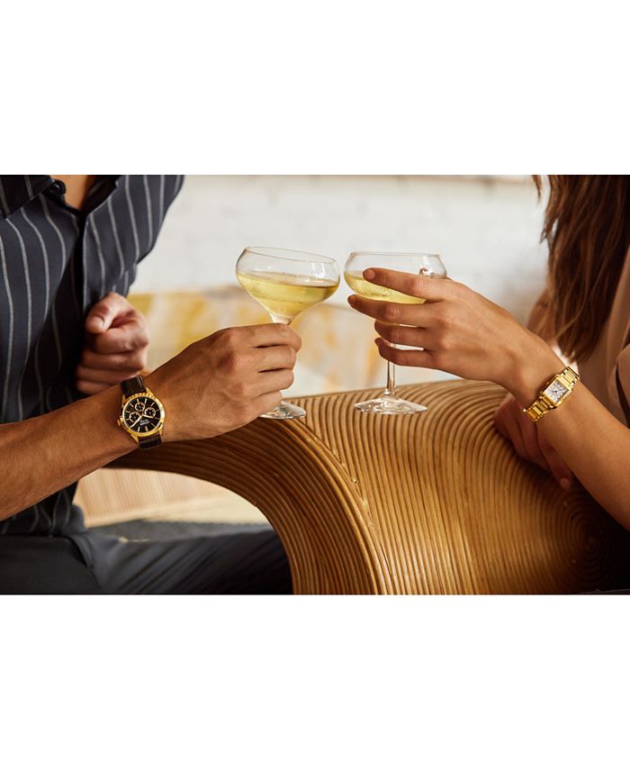 Citizen Eco-Drive Men's Rolan Brown Leather Strap Watch 40mm - Macy's