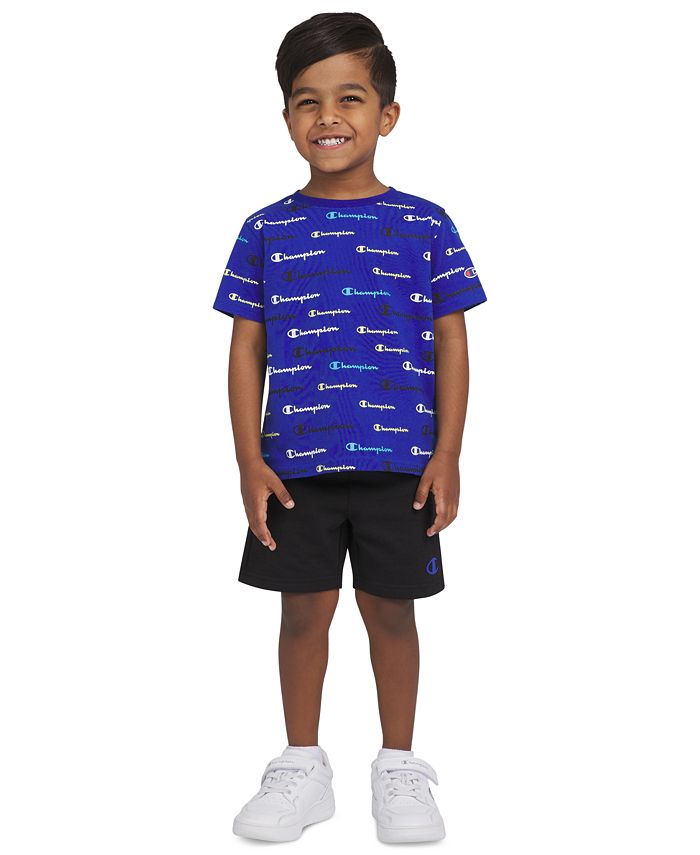 Champion Toddler & Little Boys Short-Sleeve Printed T-Shirt & Fleece ...