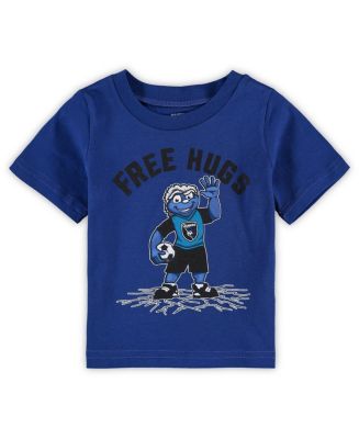 Baby Boys and Girls Blue San Jose Earthquakes Free Hugs Mascot T-shirt ...