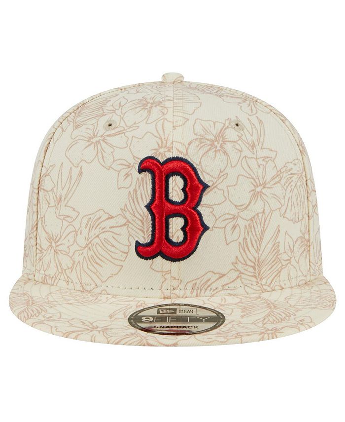 New Era Men's Cream Boston Red Sox Spring Training Leaf 9FIFTY Snapback ...