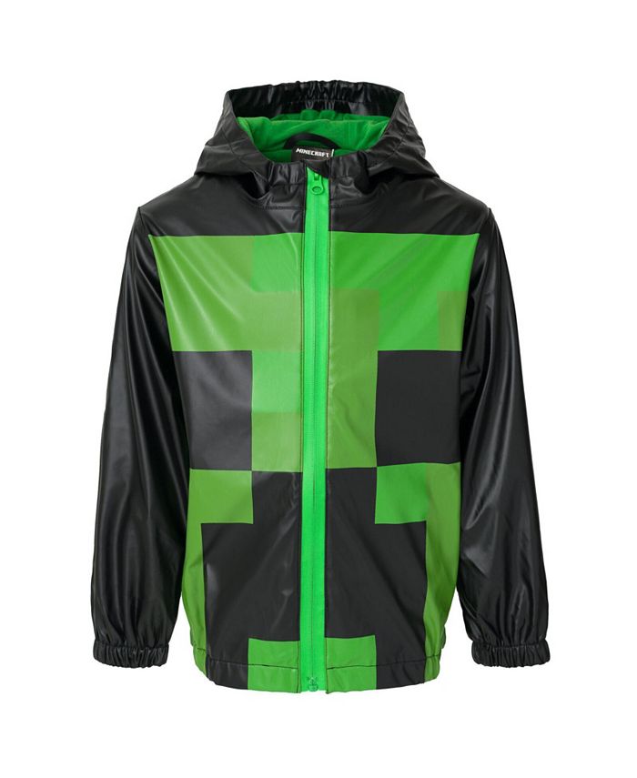 Minecraft Creeper Boys Zip Up Raincoat Jacket Toddler| Child - Macy's