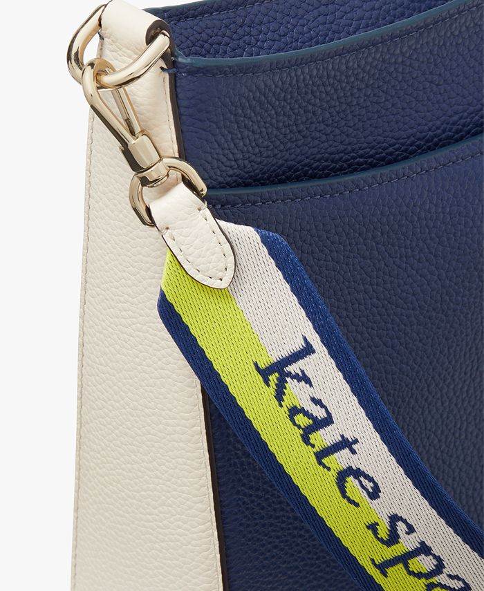 kate spade new york Hudson Colorblocked Pebbled Leather Small Messenger ...