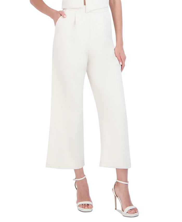 BCBG NEW YORK Women's Pleat-Front Wide-Leg Pants - Macy's