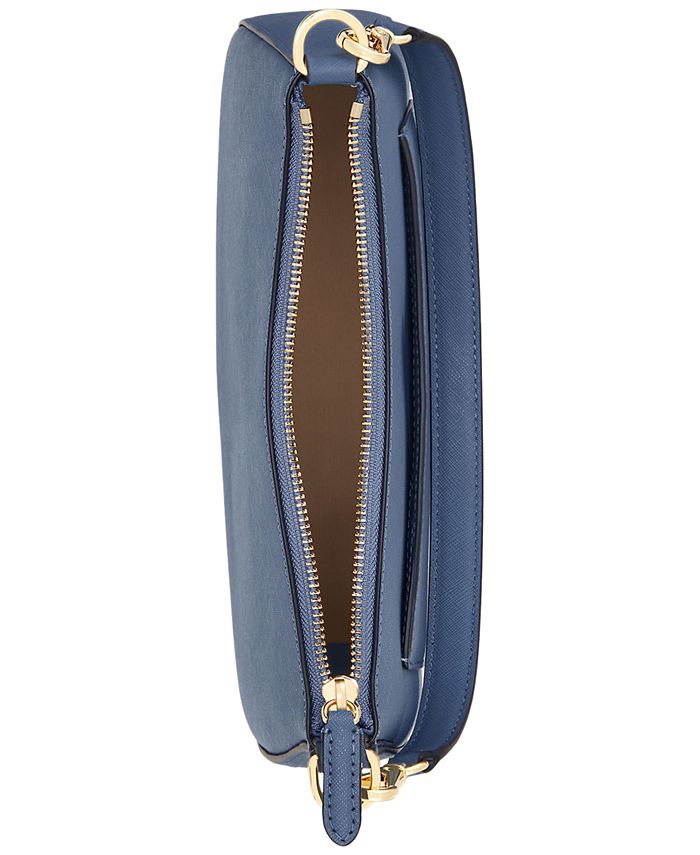 Lauren Ralph Lauren Women's Crosshatch Leather Medium Danni Shoulder ...