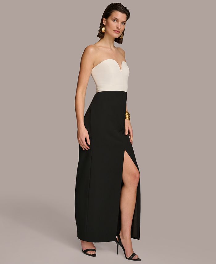 Donna Karan New York Donna Karan Women's Colorblocked Strapless Gown ...
