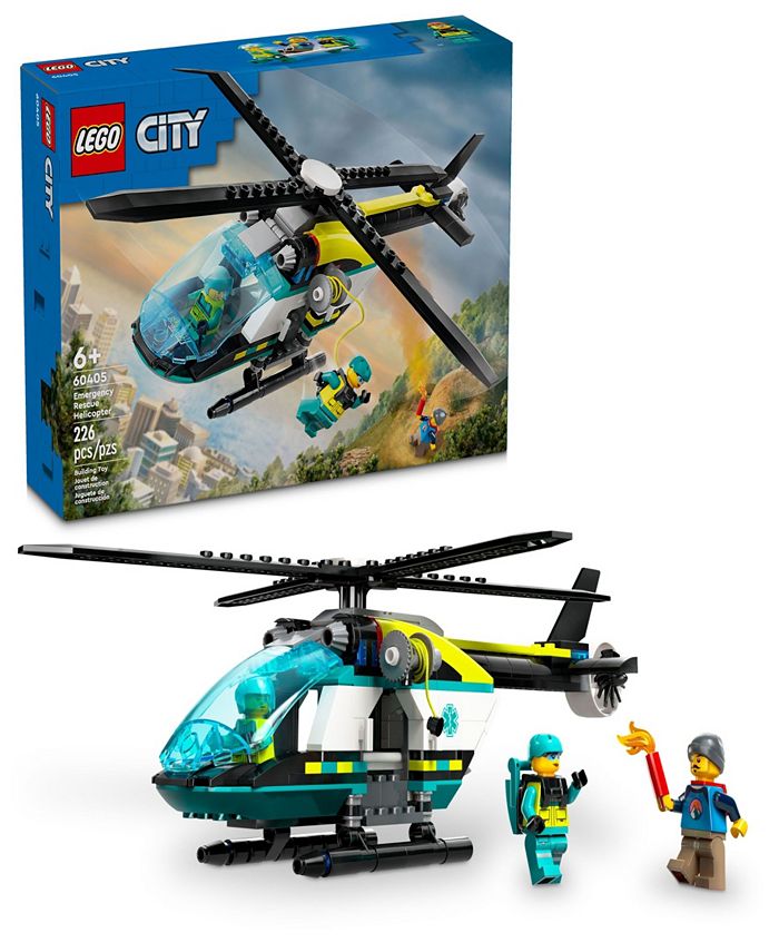 LEGO® City Emergency Rescue Helicopter Building Kit 60405, 226 Pieces ...