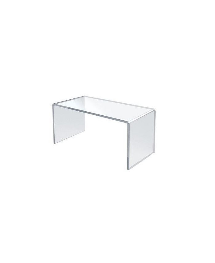 Azar Displays Clear Acrylic Riser Pedestal Display 8"W x 4"D x 4.5"H, 4 ...