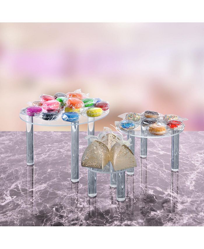 Azar Displays 3-Piece Acrylic Small Round Riser Set - Macy's