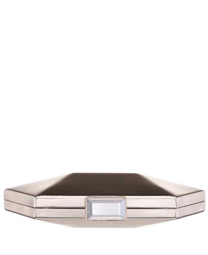 Nina Geometric Mirror Metallic Patent Minaudiere Handbag - Macy's