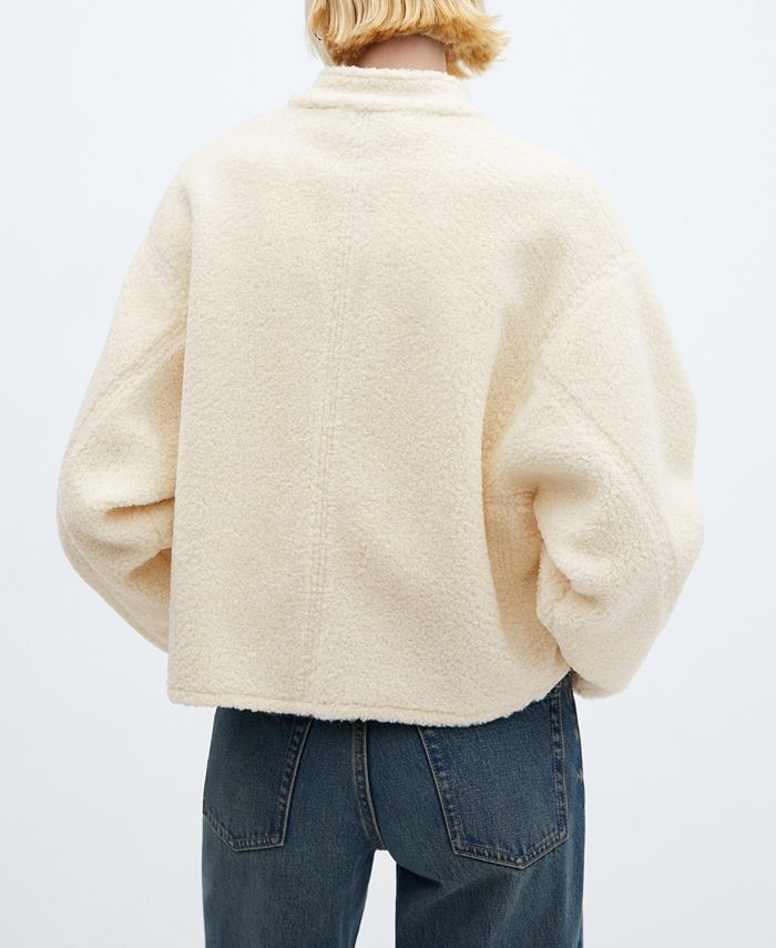MANGO Women's Faux Shearling Jacket - Macy's
