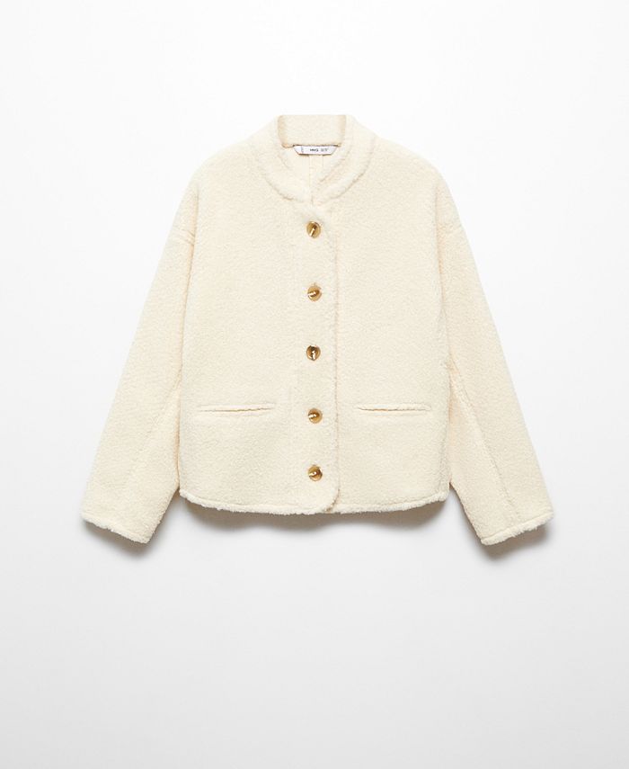 MANGO Women's Faux Shearling Jacket - Macy's