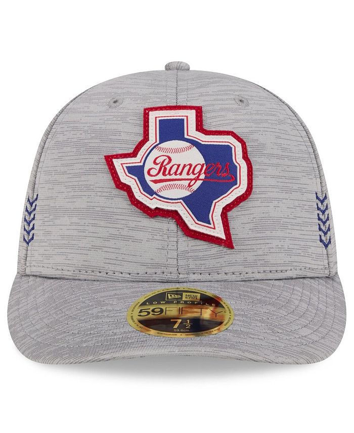 New Era Men's Gray Texas Rangers 2024 Clubhouse Low Profile 59FIFTY ...