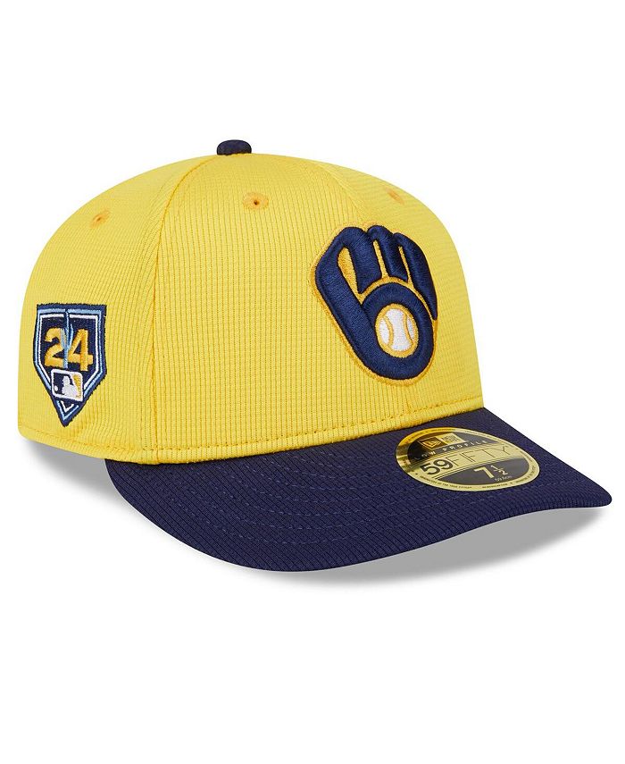New Era Men's Gold, Navy Milwaukee Brewers 2024 Spring Training Low ...