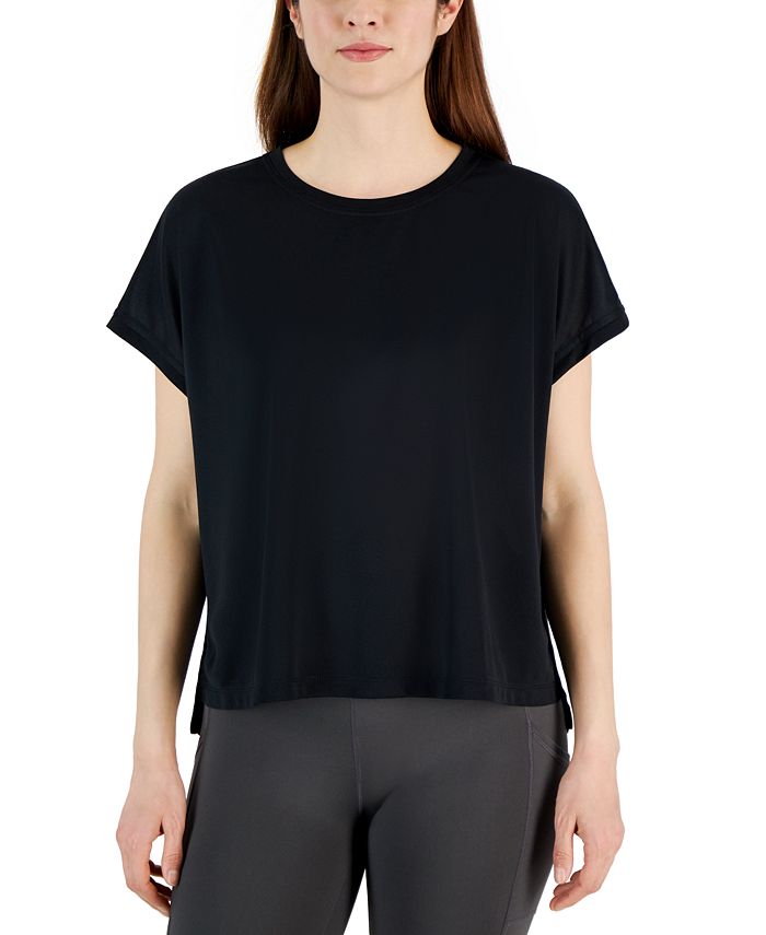 ID Ideology Women's Birdseye-Mesh Dolman-Sleeve Top, Created for Macy's ...