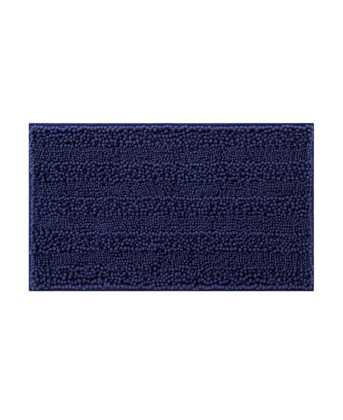 Laura Ashley Astor Chenille Bath Mat  17 x 24 - Indigo