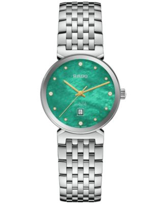 Rado Women's Swiss Florence Diamond (1/20 ct. t.w.) Stainless Steel ...