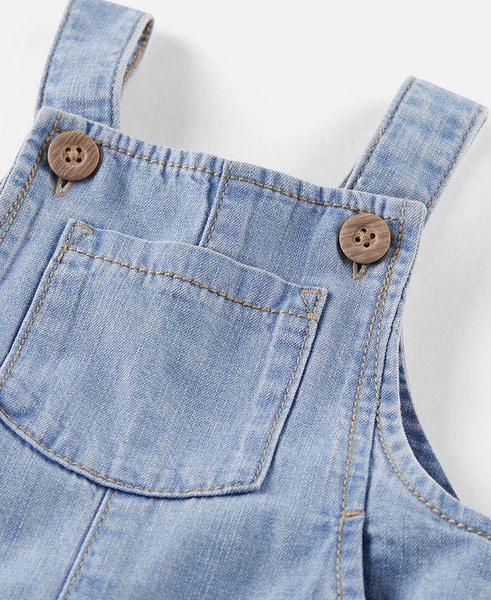 Carter's Baby Boys and Baby Girls Organic Cotton Chambray Shortalls ...