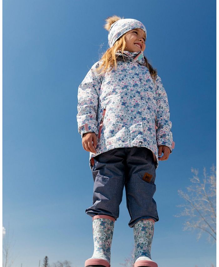 Deux par Deux Girl Printed 3 In 1 Mid Season Set Watercolor Flowers And ...