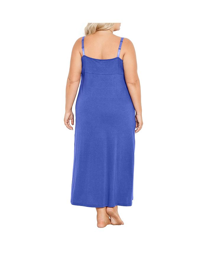 Avenue Plus Size Lace Trim Maxi Sleep Dress Macys