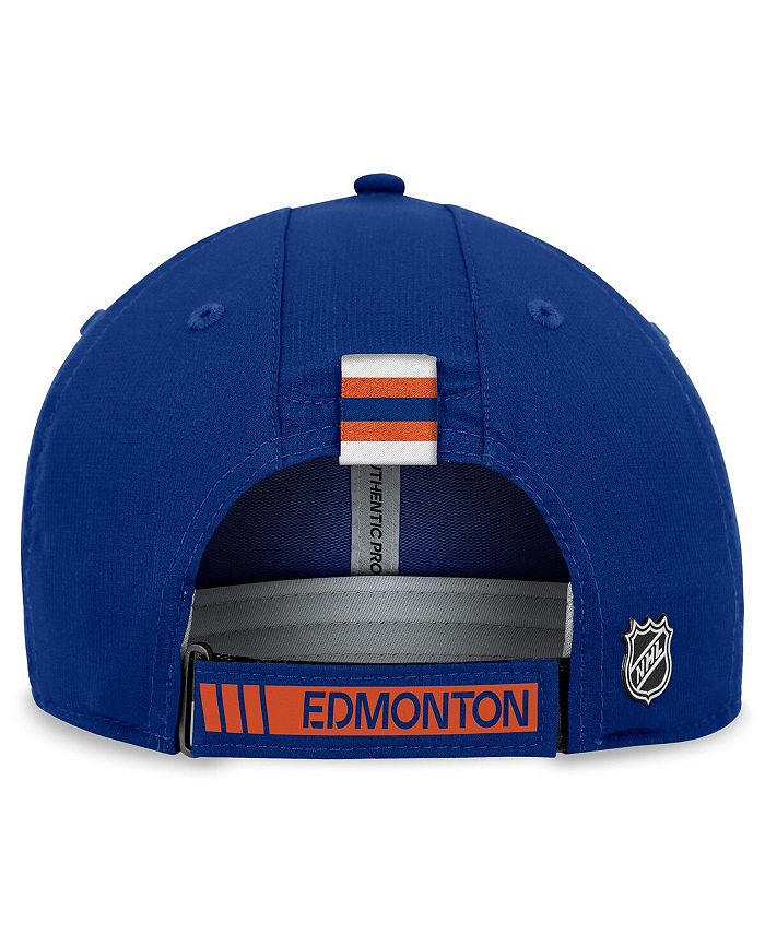 Fanatics Men's Blue Edmonton Oilers Authentic Pro Rink Adjustable Hat ...