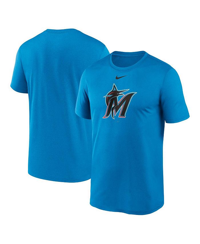 Nike Men's Blue Miami Marlins New Legend Logo T-shirt - Macy's
