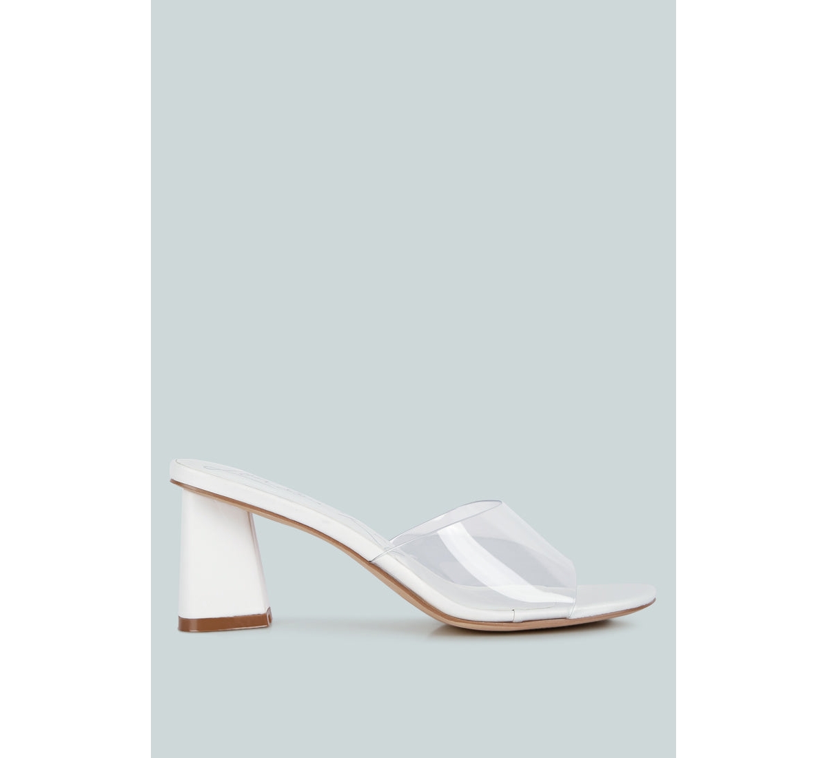 Click here for eugnie clear straps block heel sandals - White prices